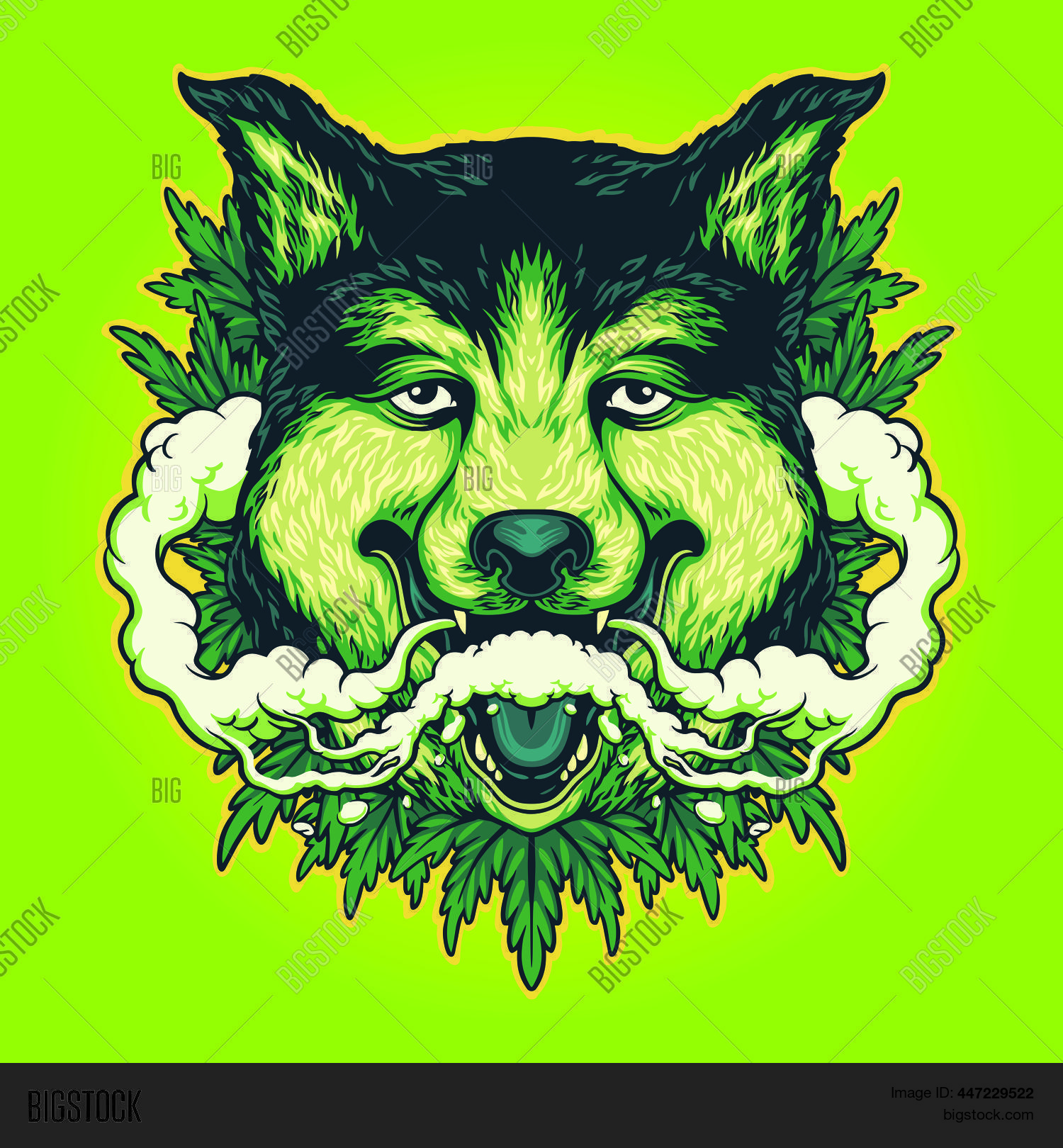 Wolf Weed Smoking Vector & Photo (Free Trial) | Bigstock