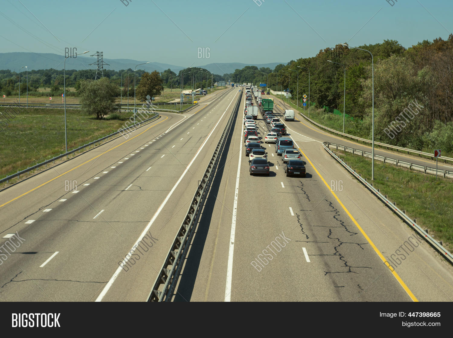 One-way Traffic Jam On Image & Photo (Free Trial) | Bigstock