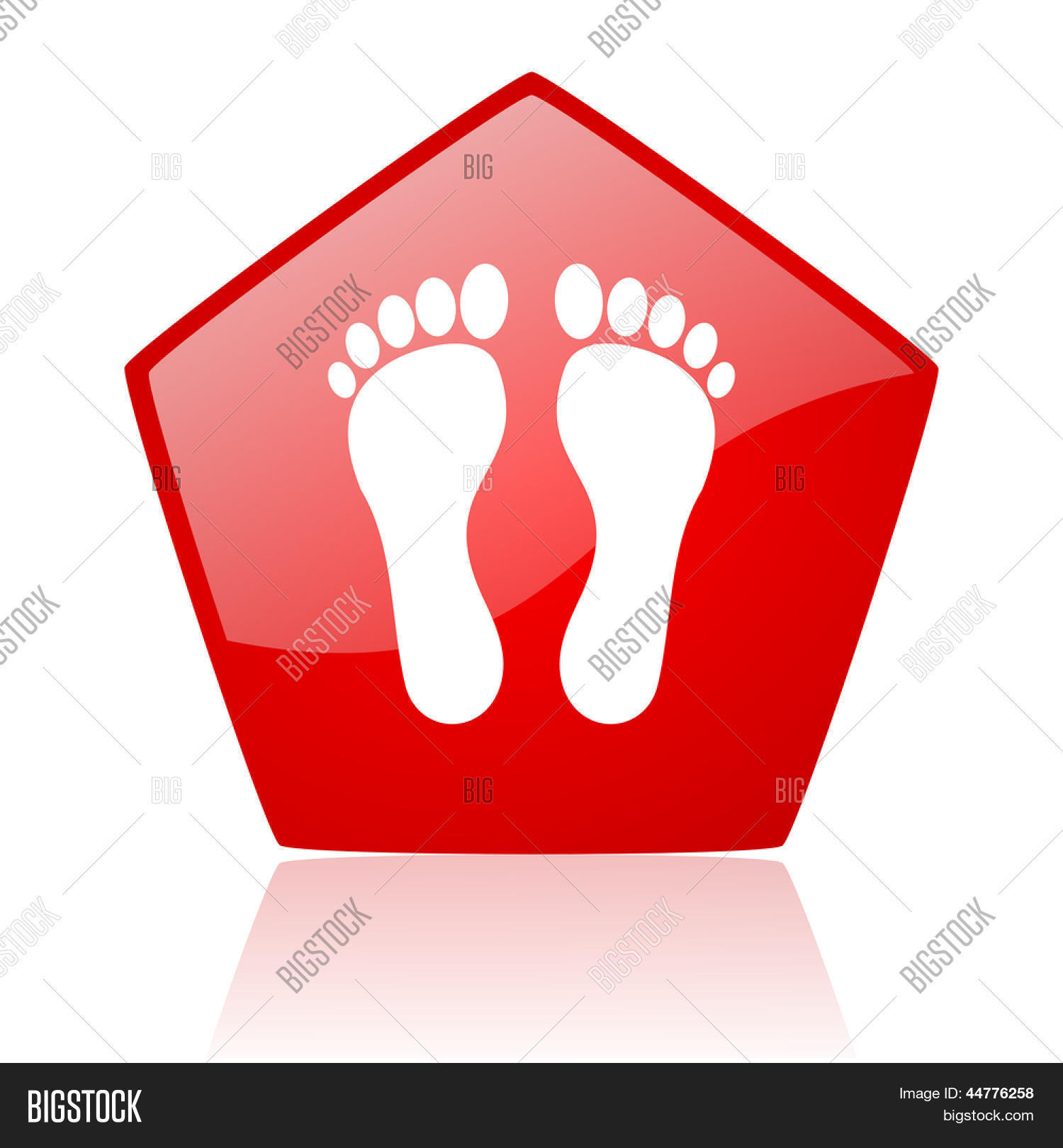 Footprint Red Web Image & Photo (Free Trial) | Bigstock