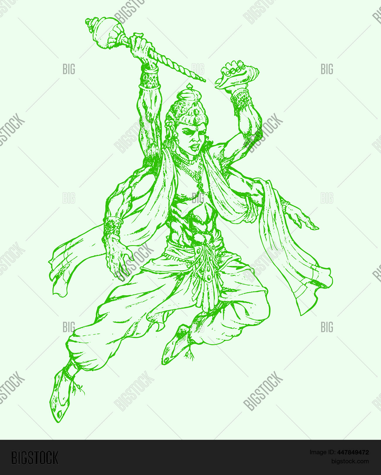 Sketch Hindu God Lord Vector & Photo (Free Trial) | Bigstock
