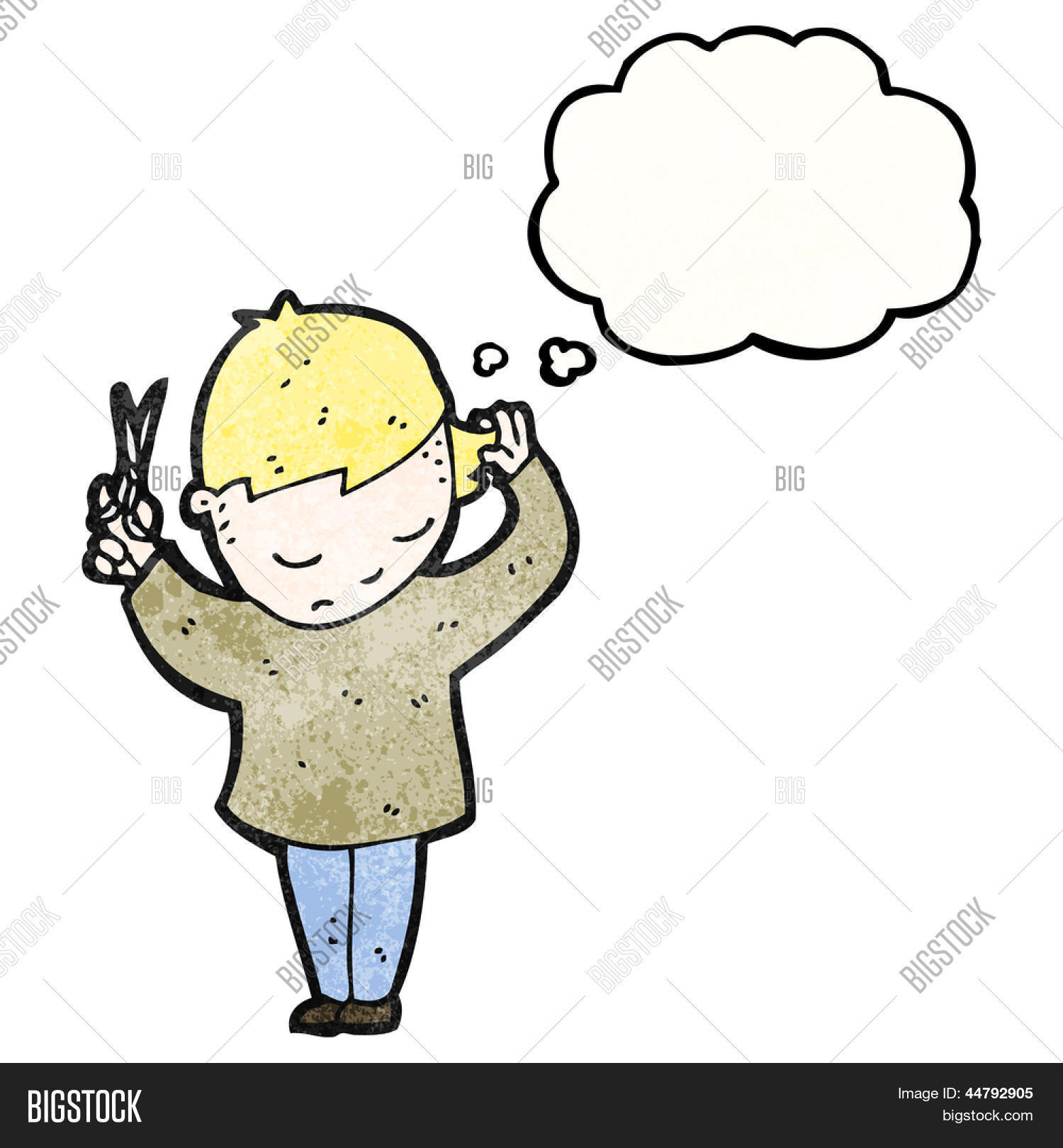 Cartoon Boy Cutting Image & Photo (Free Trial) | Bigstock