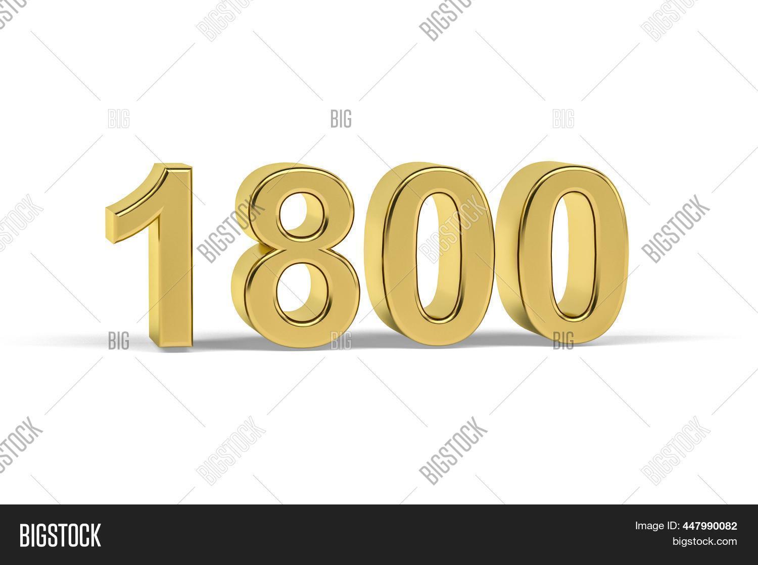 Golden 3d Number 1800 Image & Photo (Free Trial) | Bigstock