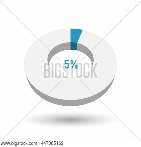 5 Percent Pie Chart. Vector & Photo (Free Trial) | Bigstock