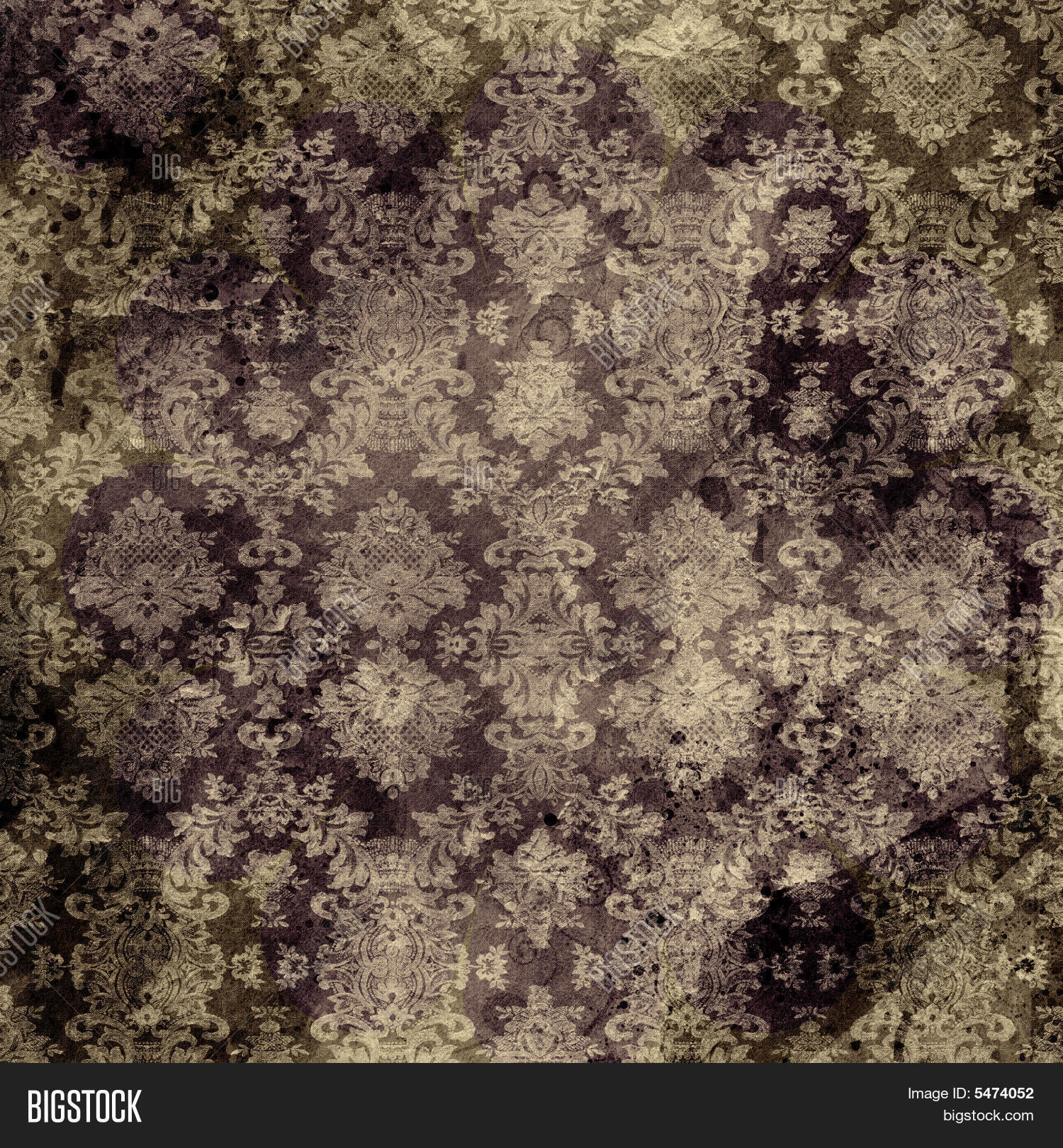 Brown Damask Print Image & Photo (Free Trial) | Bigstock