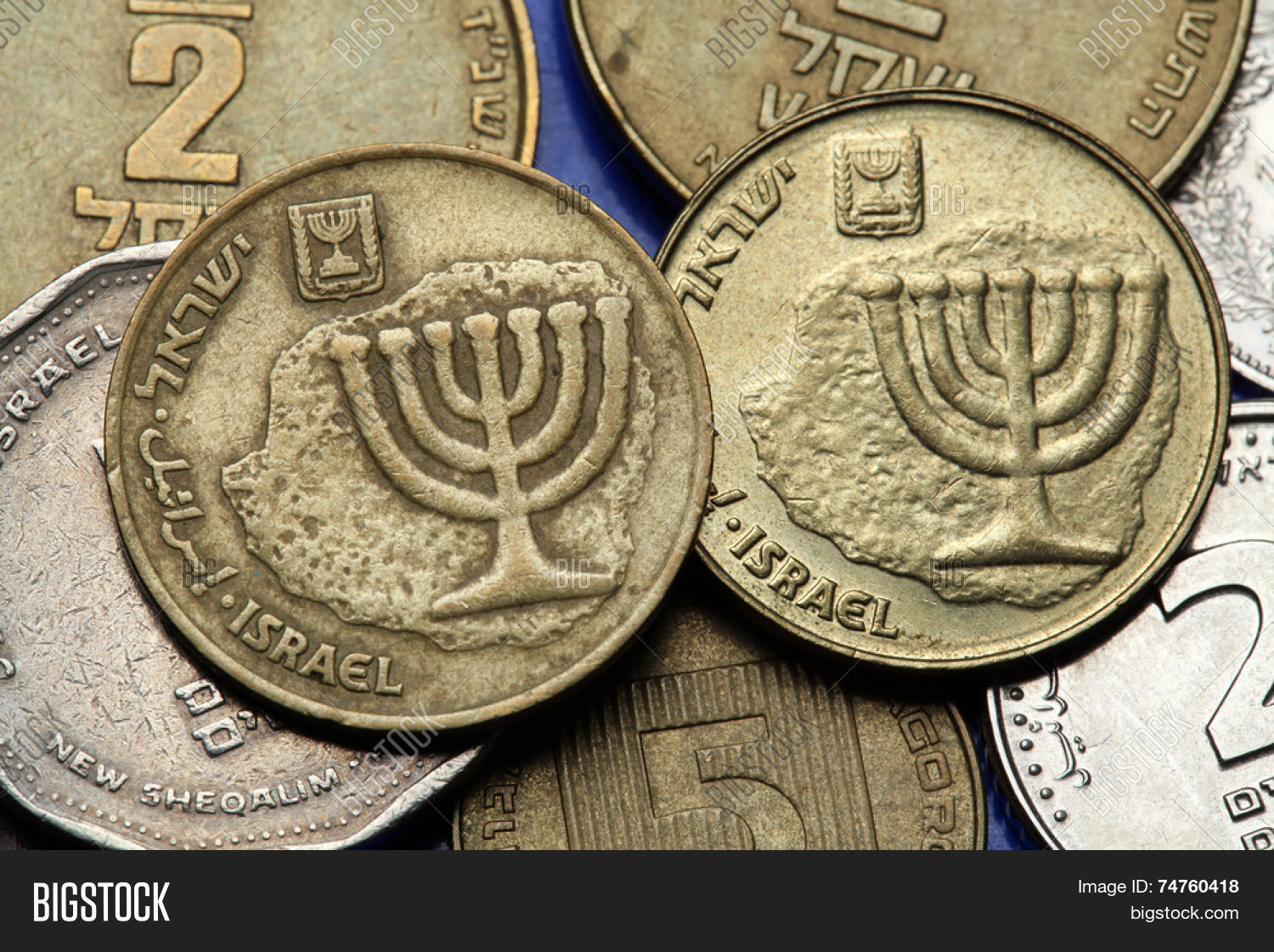 Coins Israel. Menorah Image & Photo (Free Trial) | Bigstock