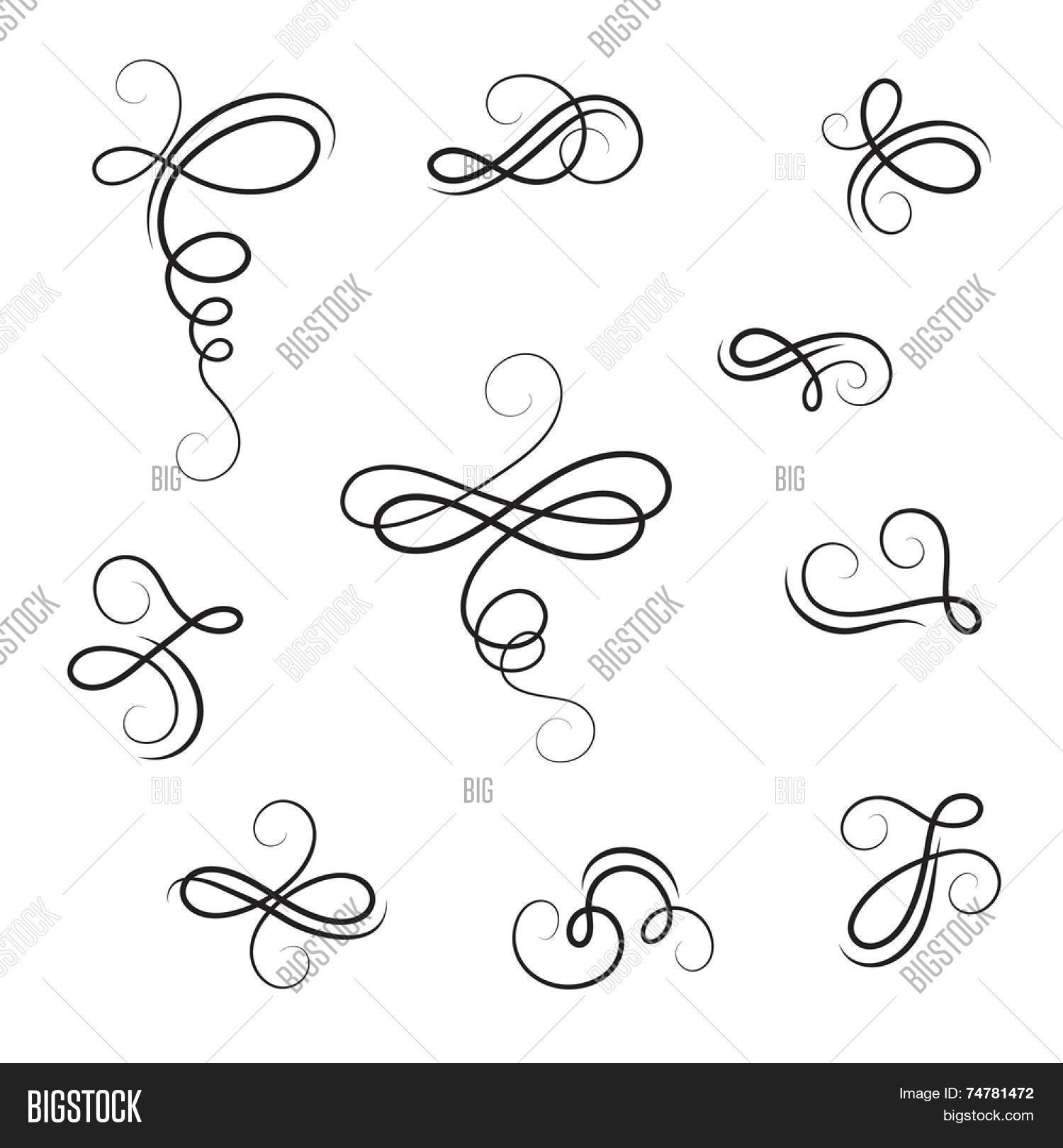 Vintage Flourish Set Vector & Photo (Free Trial) | Bigstock