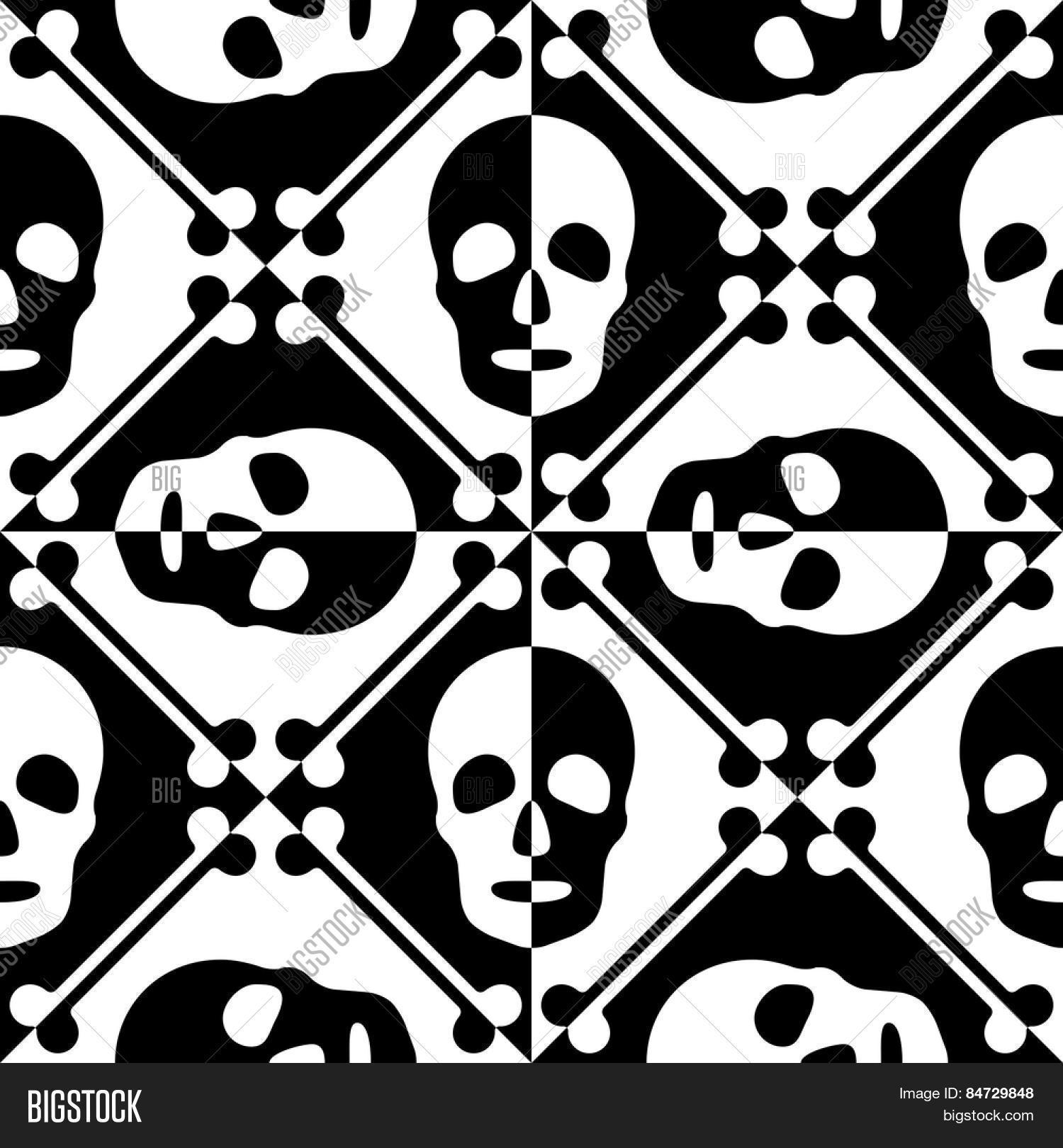 Seamless Skull Square Vector & Photo (Free Trial) | Bigstock
