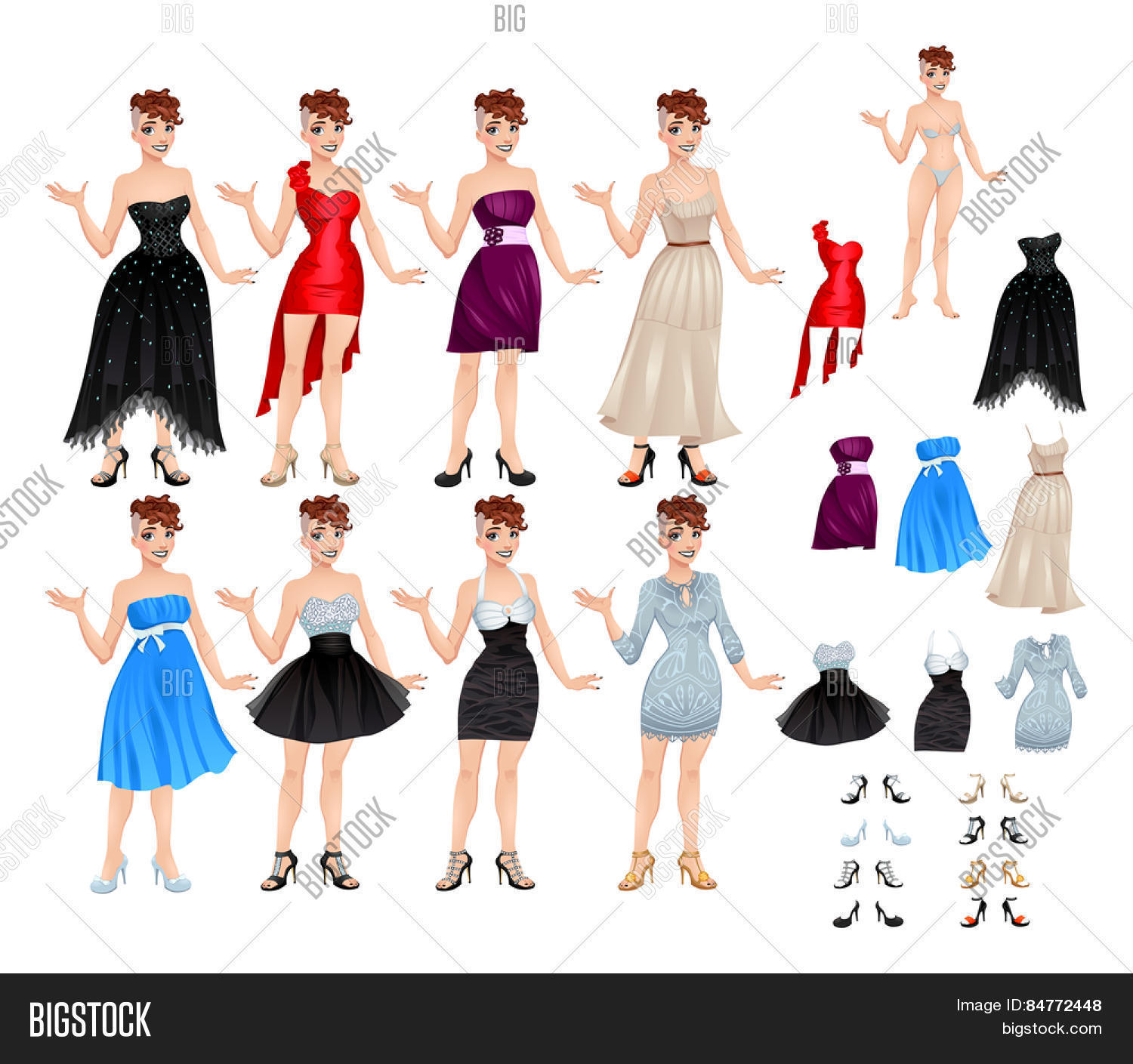 Female Avatar Dresses Vector & Photo (Free Trial) | Bigstock