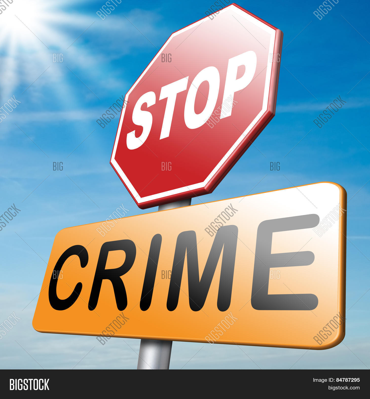 Stop Crime Sign Image & Photo (Free Trial) | Bigstock