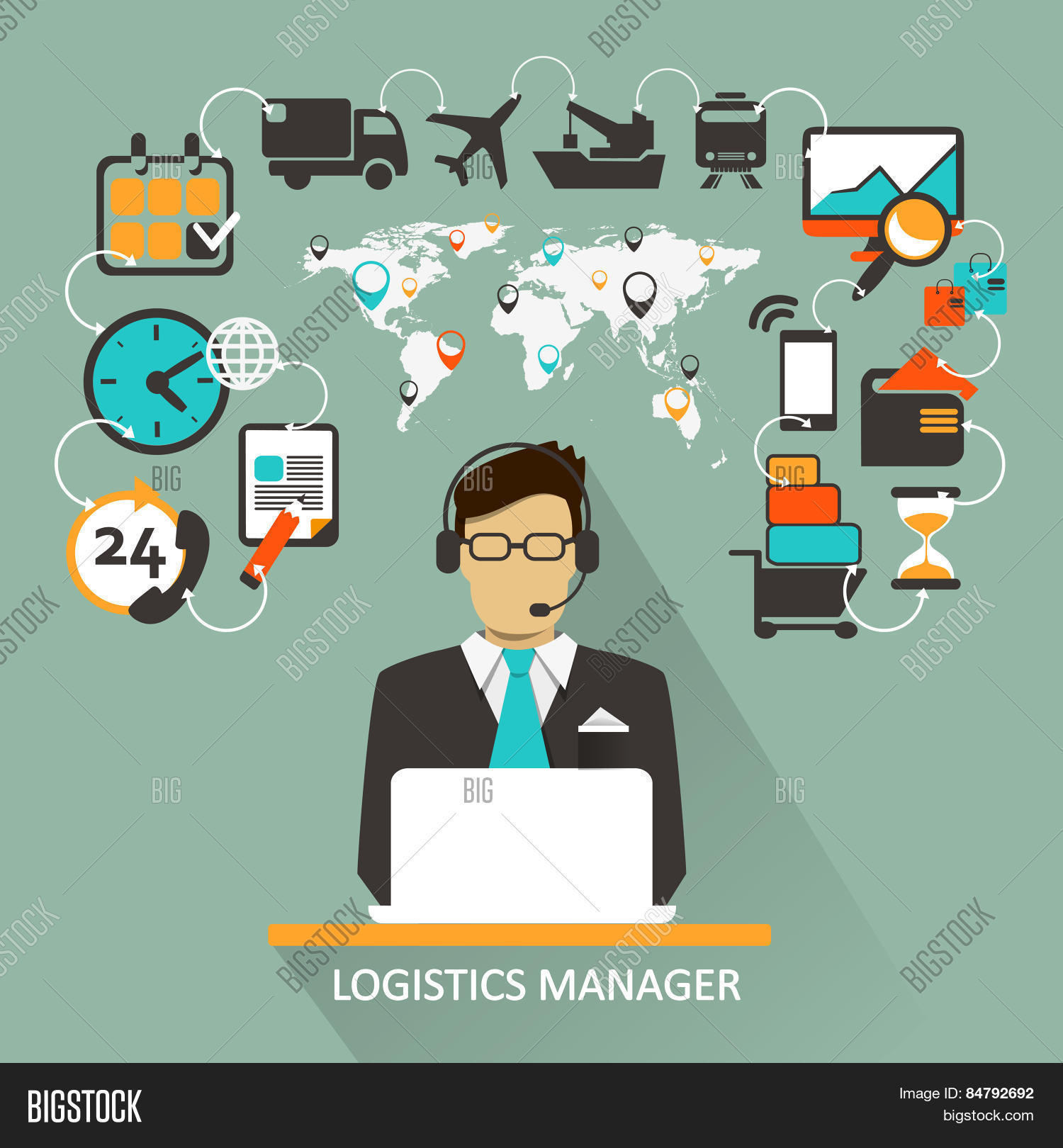 Logistics Manager. Vector & Photo (Free Trial) | Bigstock