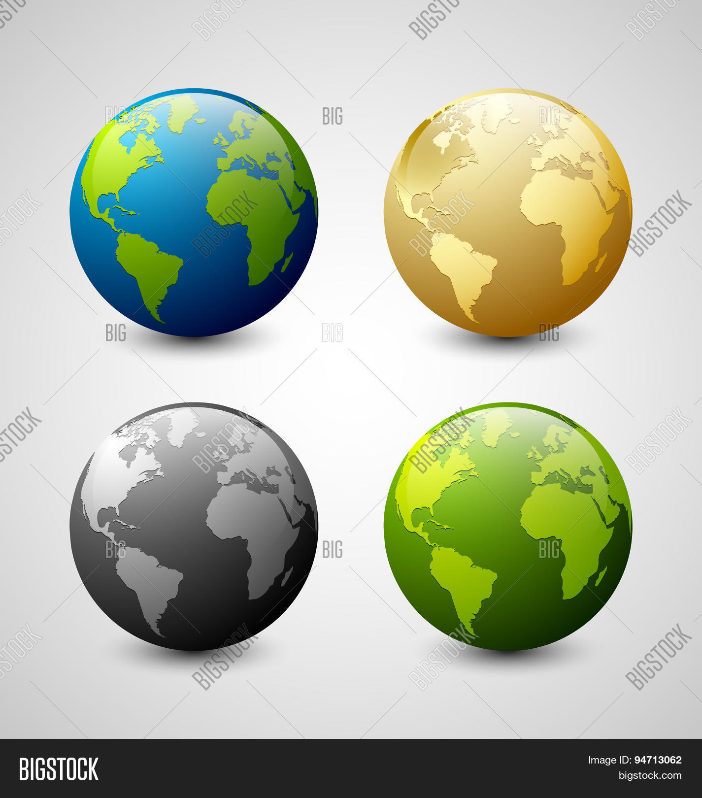 Earth Icons Vector & Photo (Free Trial) | Bigstock