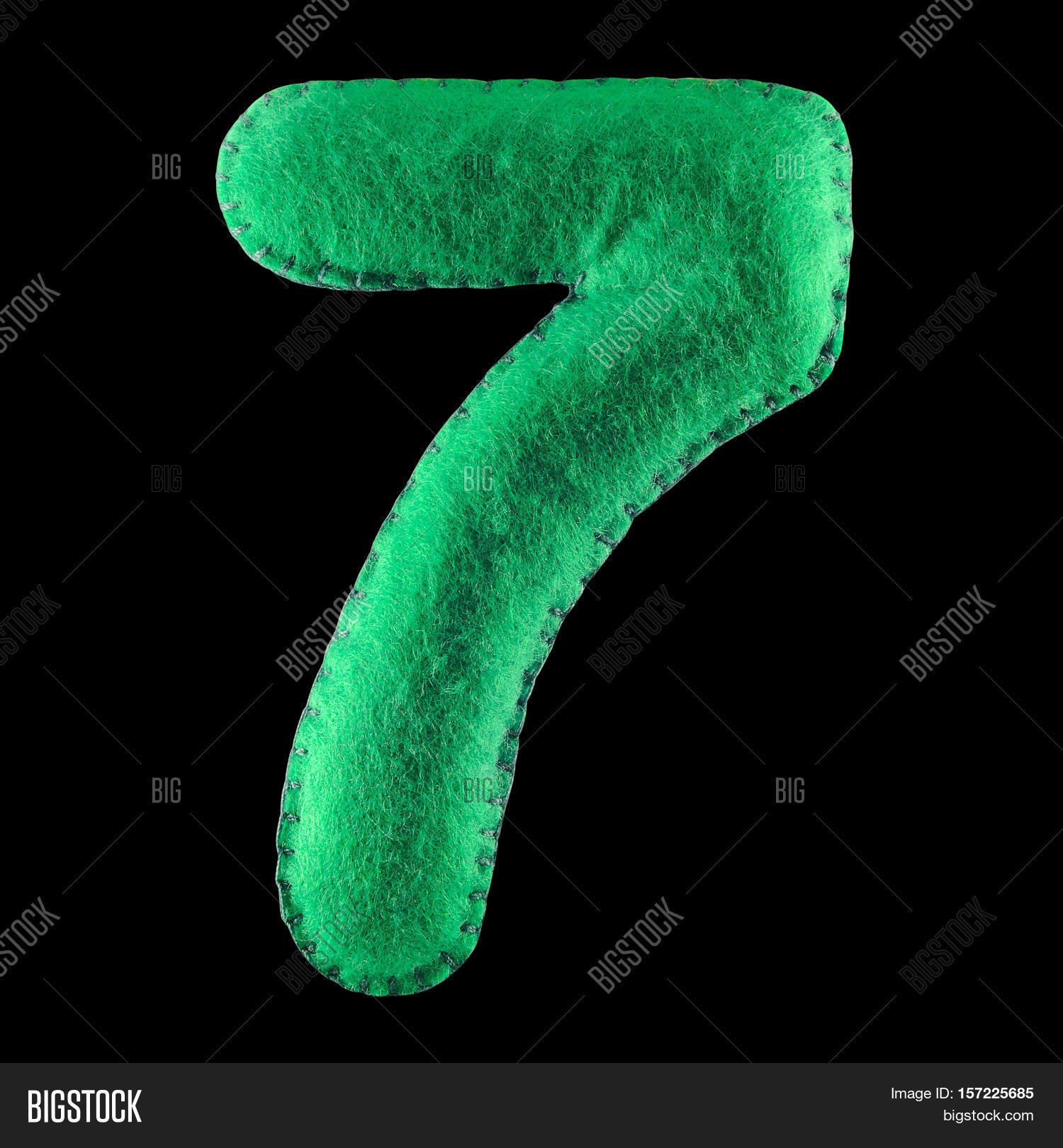 Number 7 Green Felt Image & Photo (Free Trial) | Bigstock
