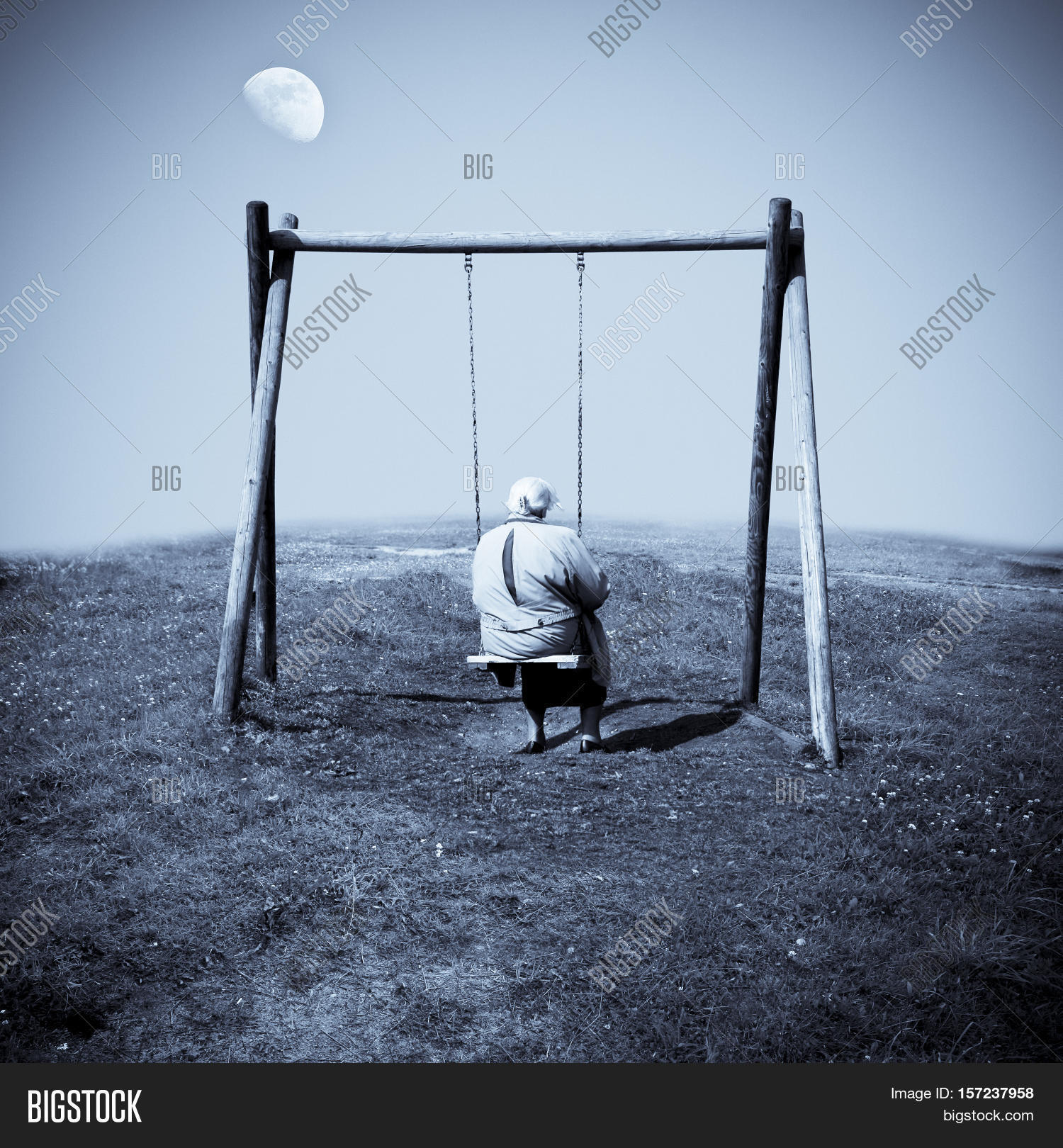 Full-moon Swing Old Image & Photo (Free Trial) | Bigstock