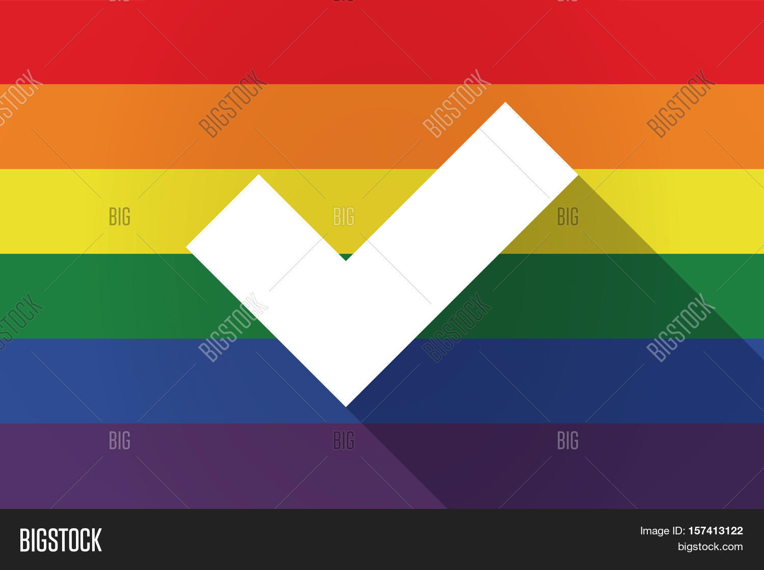 Long Shadow Lgbt Flag Vector & Photo (Free Trial) | Bigstock