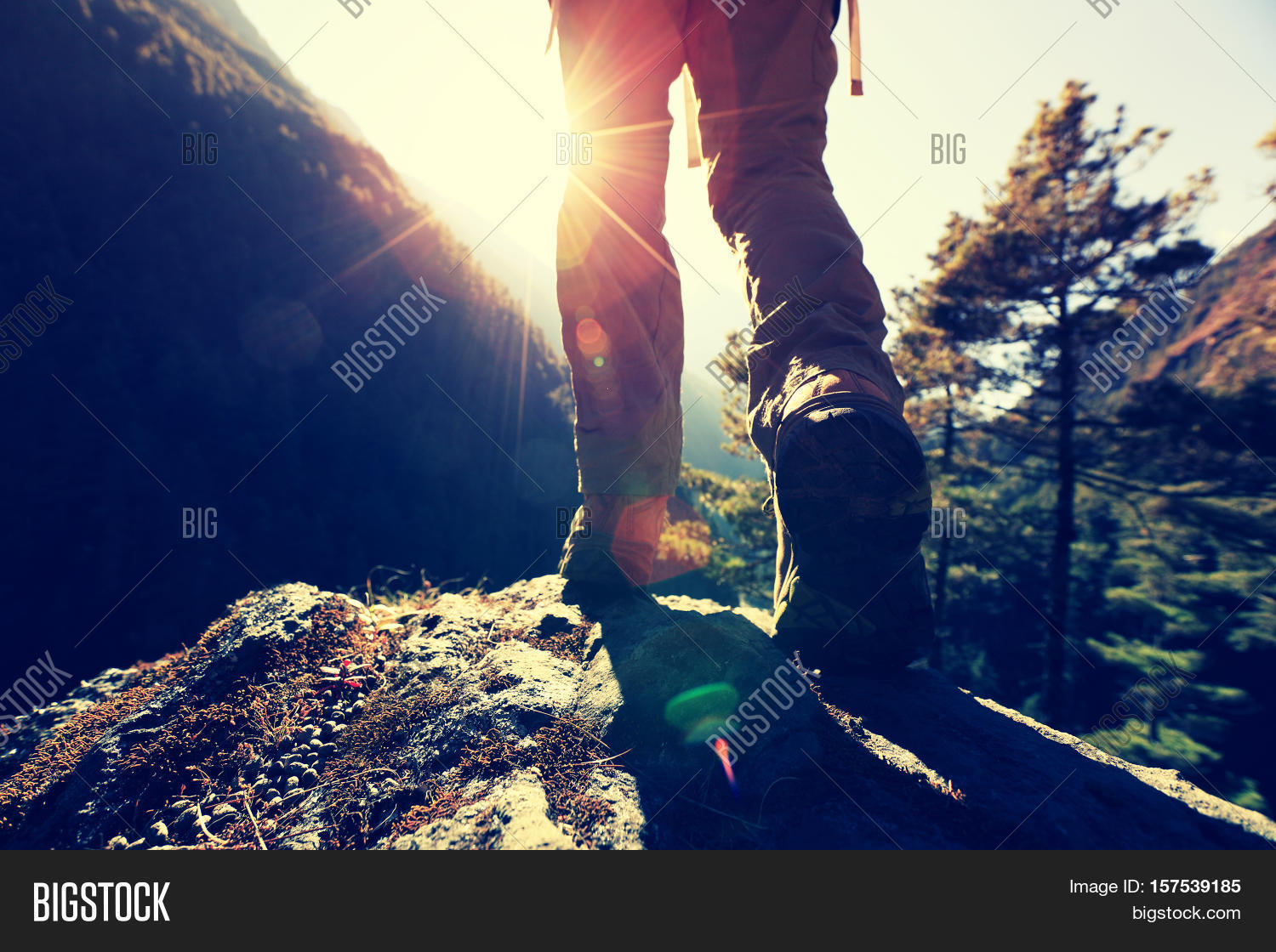 Hiker Sunrise Wallpaper
