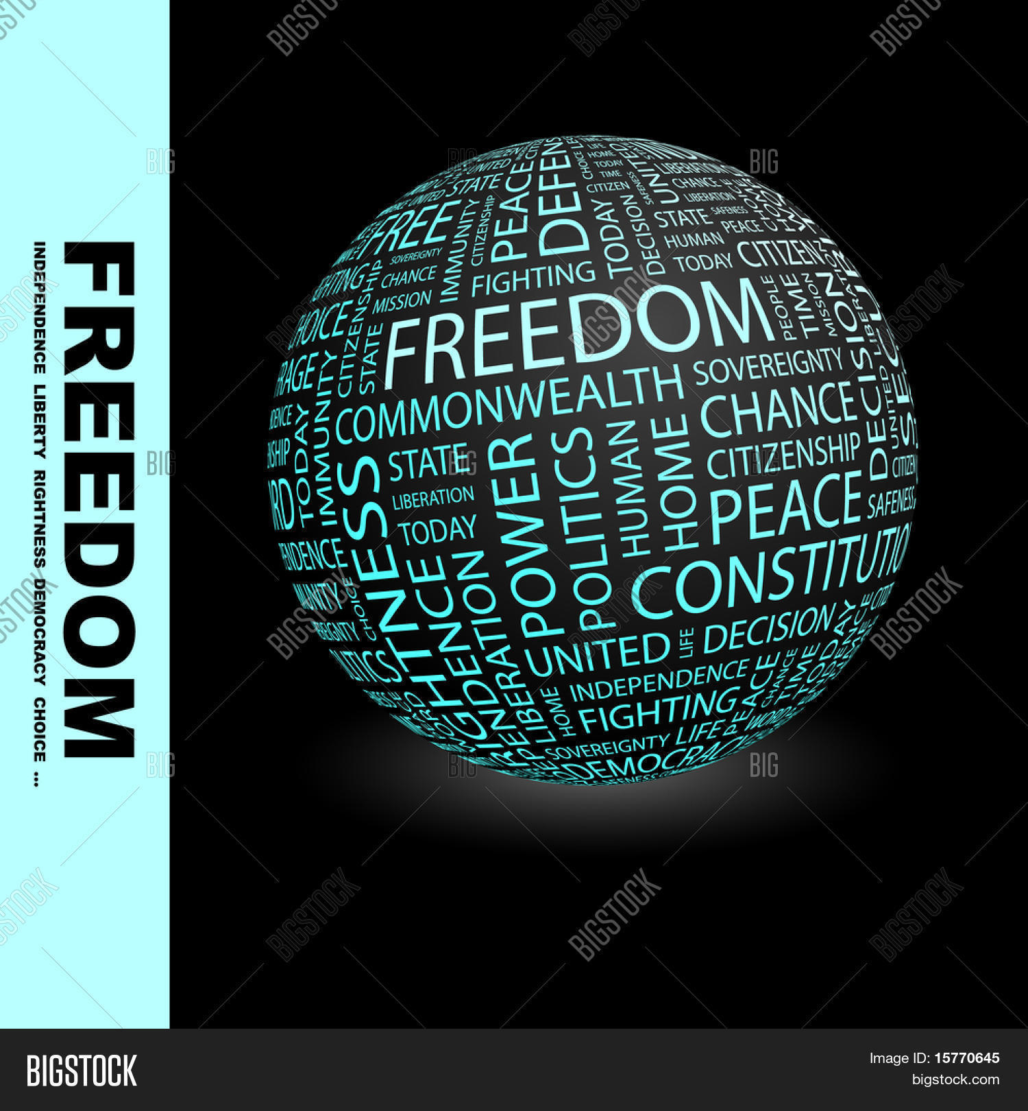 FREEDOM. Globe Vector & Photo (Free Trial) | Bigstock