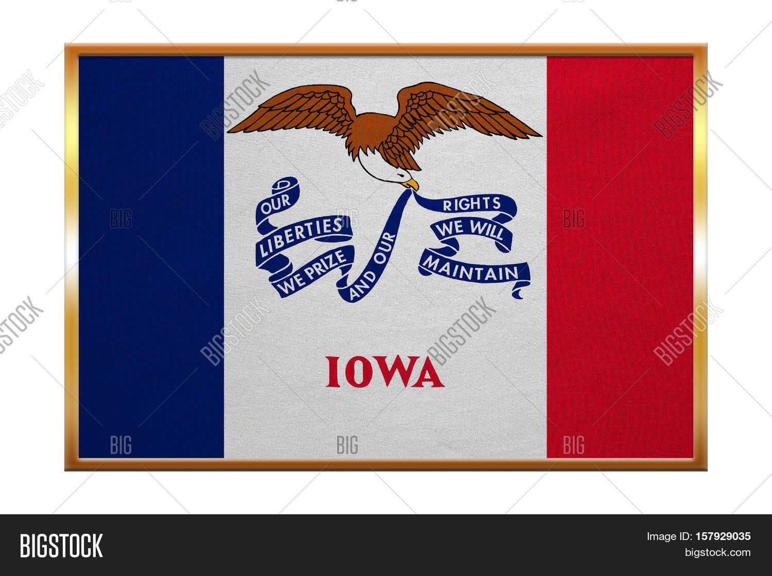Flag US State Iowa. Image & Photo (Free Trial) | Bigstock