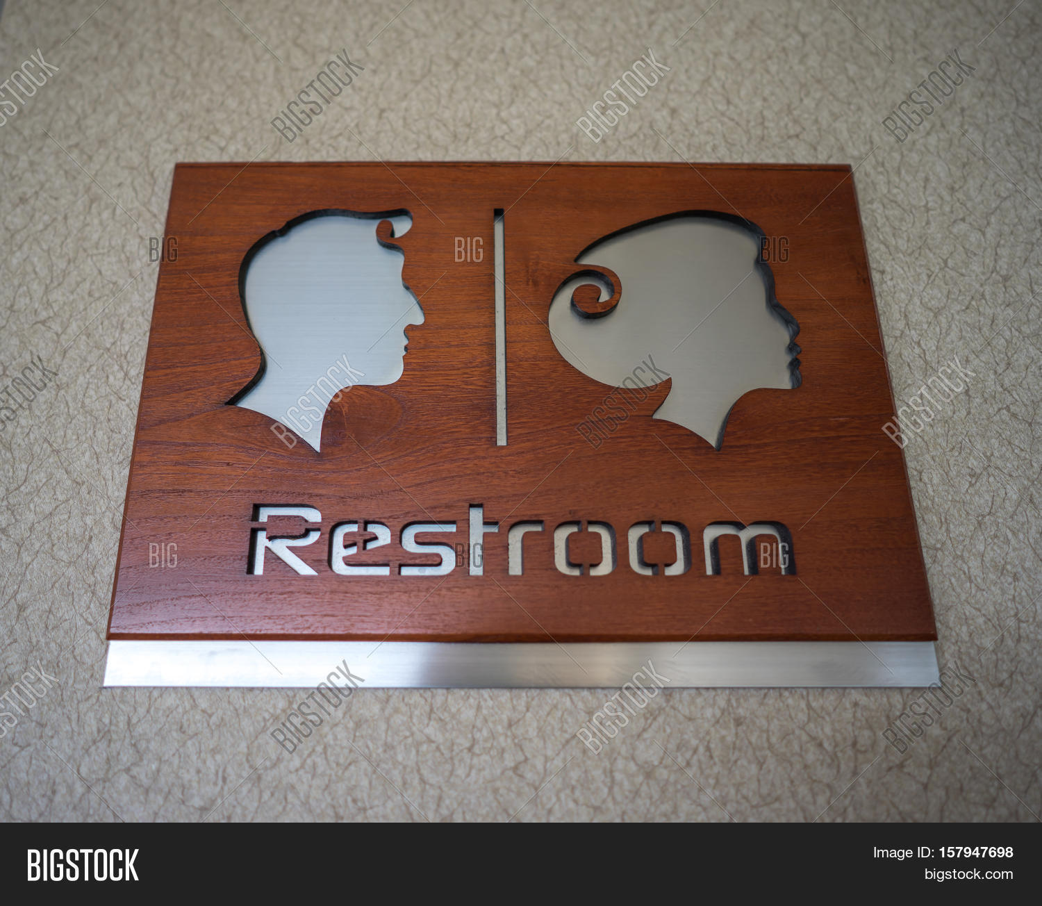 Rest Room Sign Made Image & Photo (Free Trial) | Bigstock