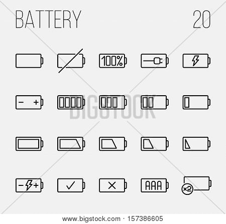 Set Battery Icons Vector & Photo (Free Trial) | Bigstock