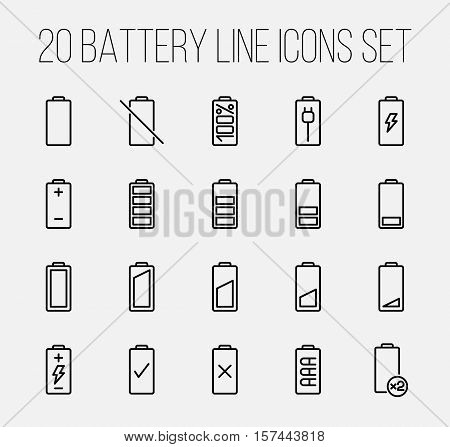 Set Battery Icons Vector & Photo (Free Trial) | Bigstock