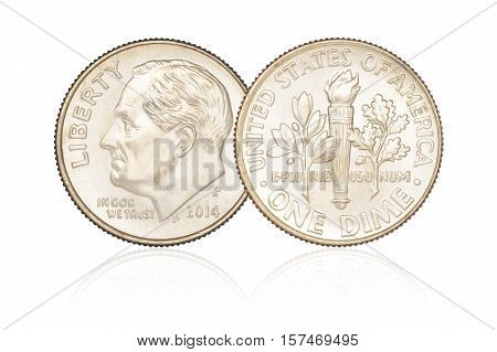 Dime Coin Isolated Image & Photo (Free Trial) | Bigstock