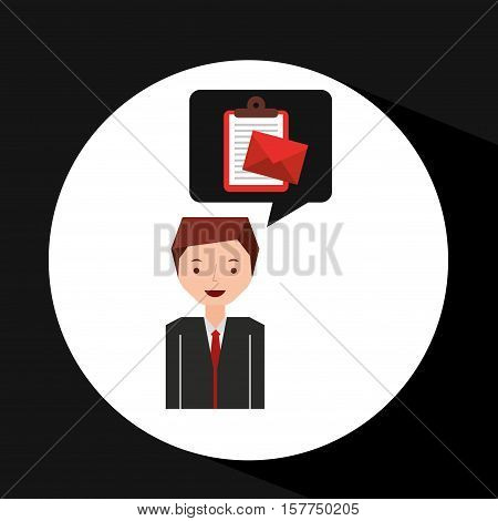 Man Cartoon Message Vector & Photo (Free Trial) | Bigstock