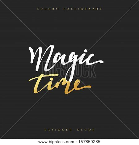 Magic Time Lettering Vector & Photo (Free Trial) | Bigstock