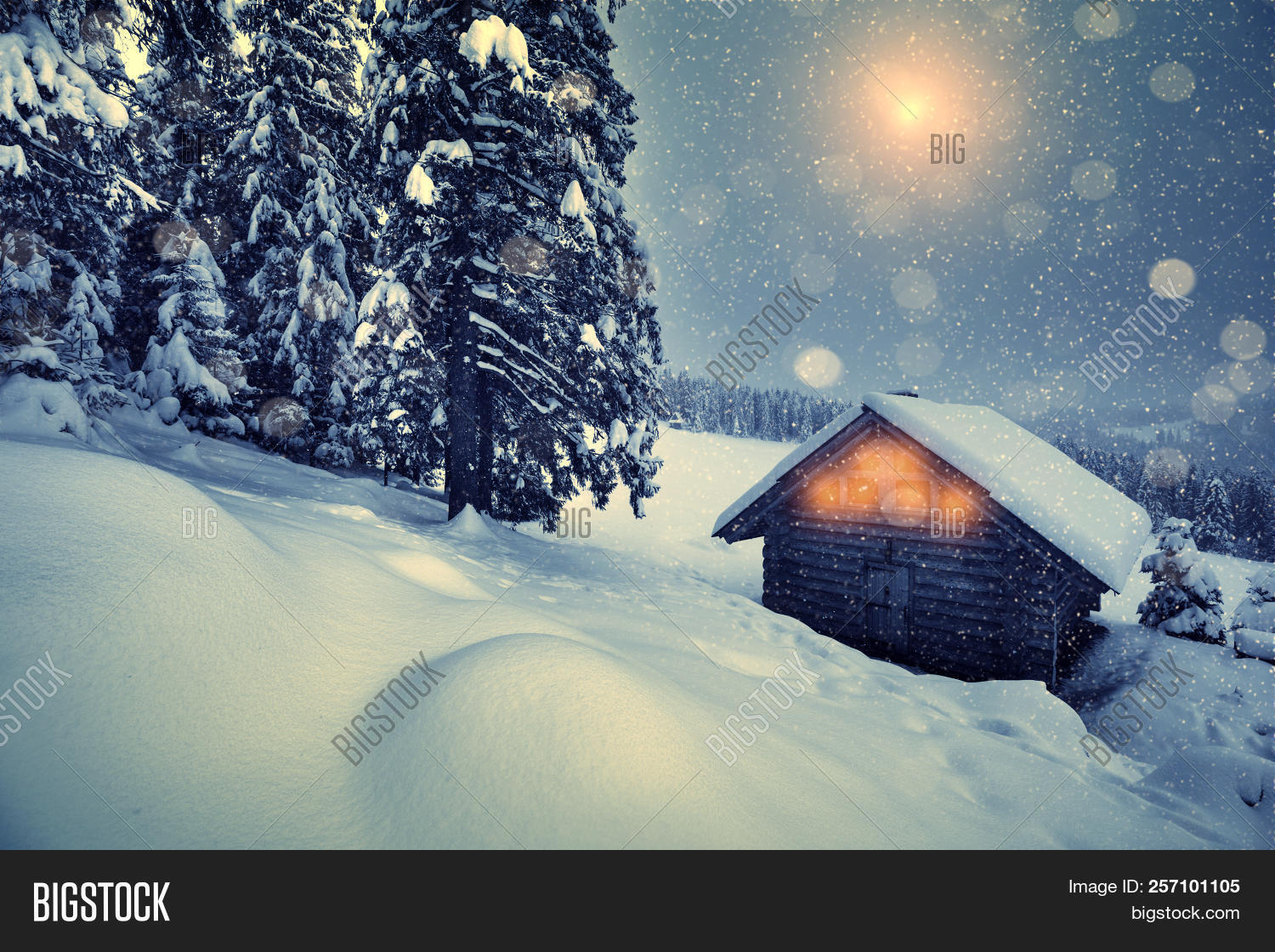 Christmas Snowfall Image & Photo (Free Trial) | Bigstock