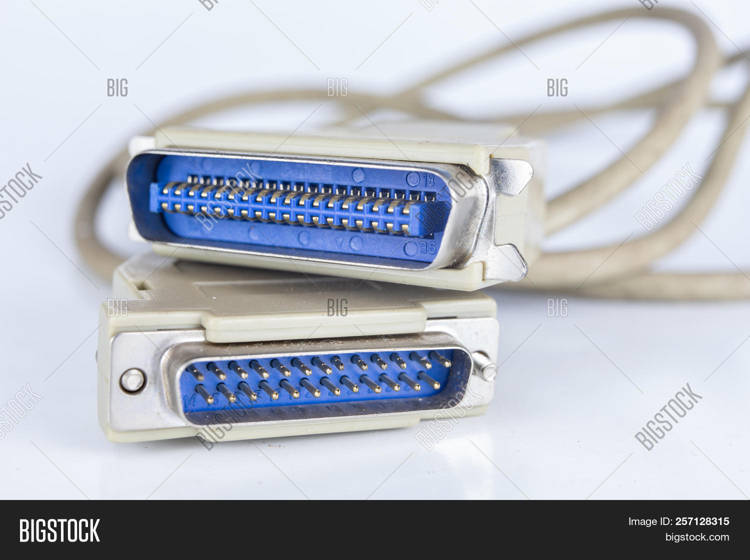 Old Pc Cables On White Image & Photo (Free Trial) | Bigstock