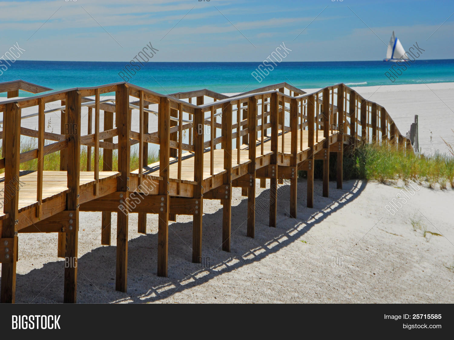 Beach Walkway Over Image & Photo (Free Trial) | Bigstock