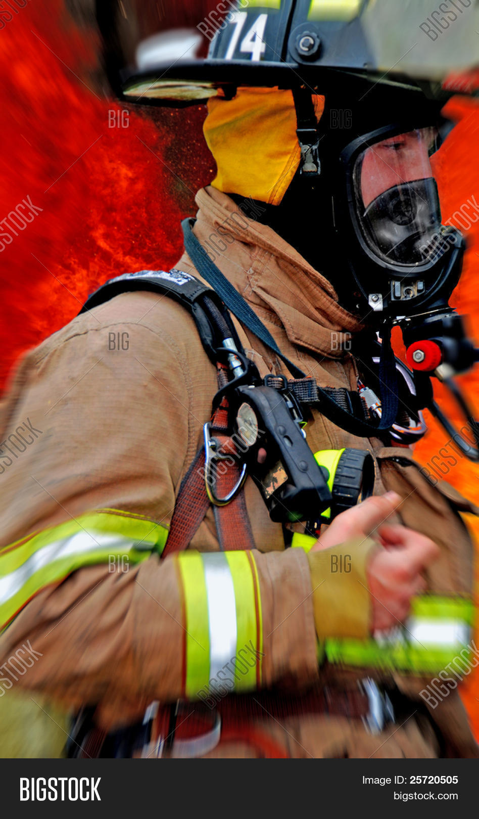 Fireman Rushing Scene Image & Photo (Free Trial) | Bigstock