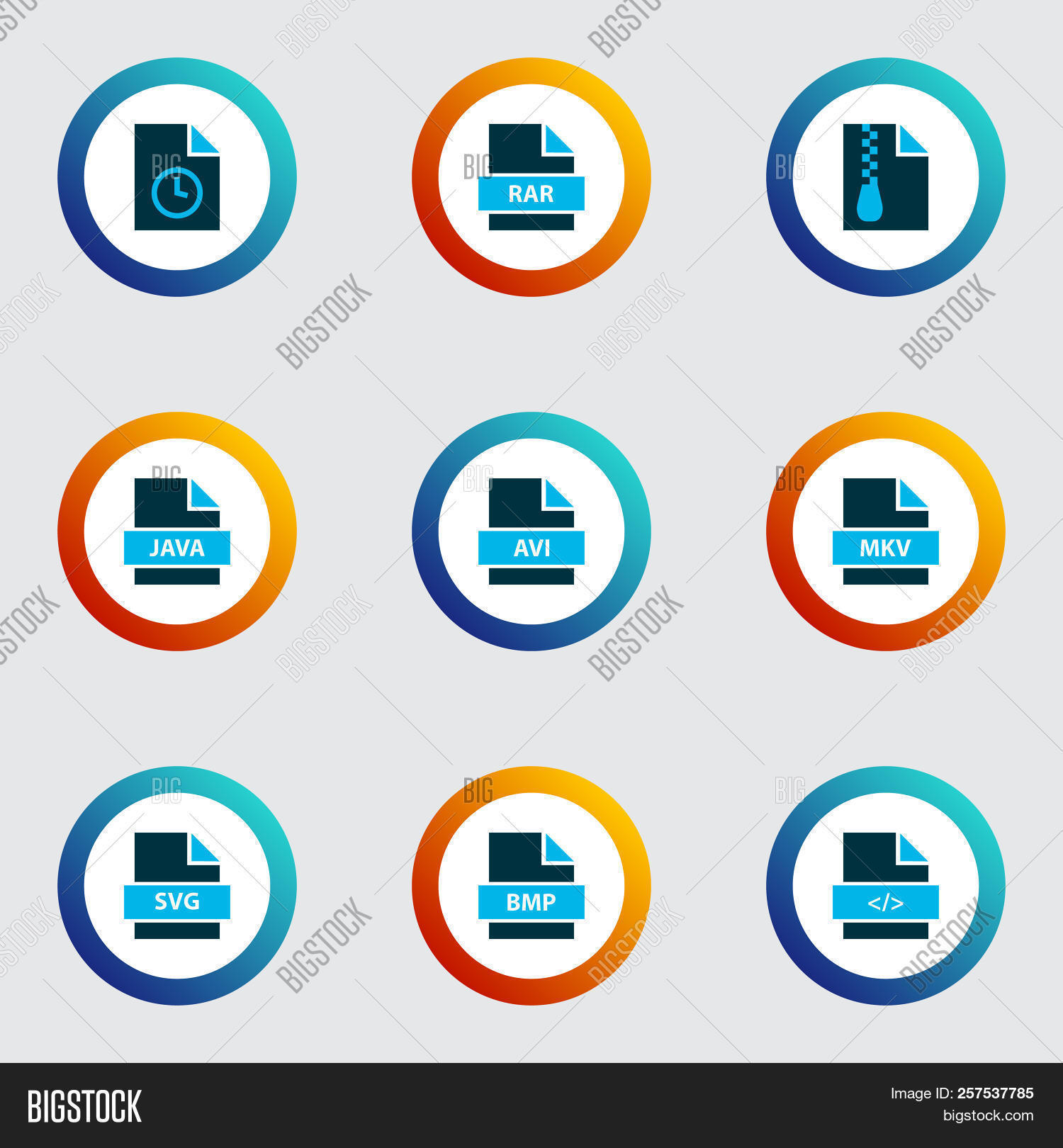 Types Icons Colored Image & Photo (Free Trial) | Bigstock