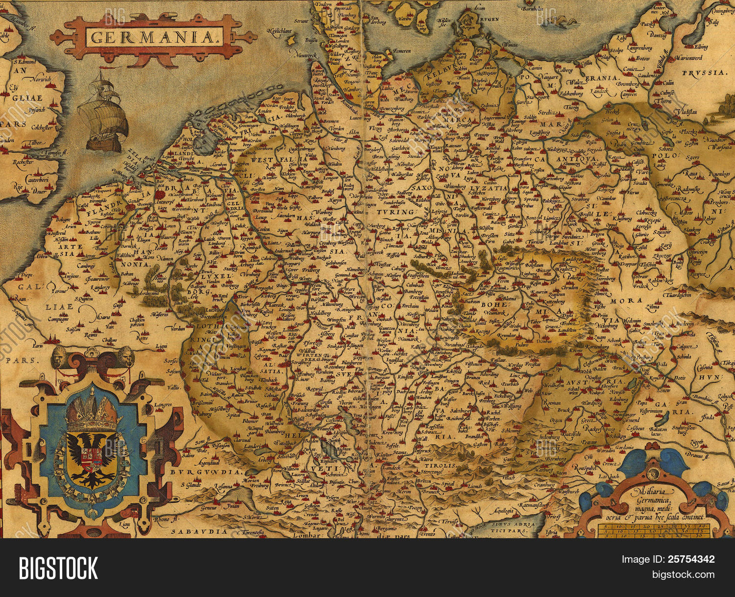 Antique Map Germany Image & Photo (Free Trial) | Bigstock