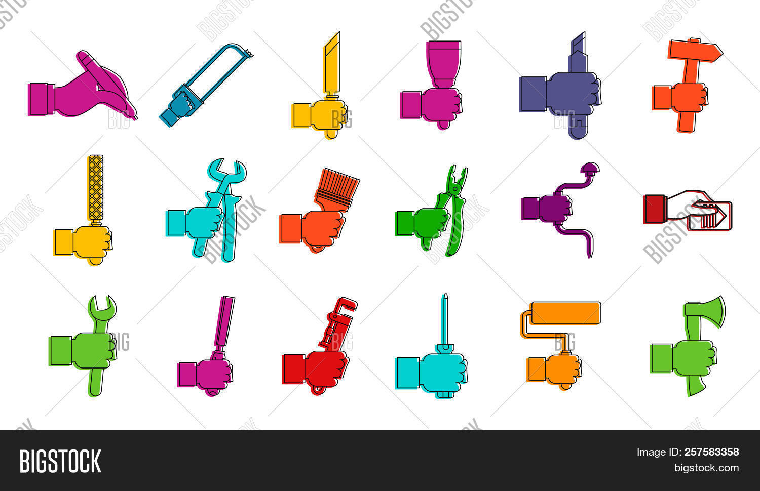 Handtool Icon Set. Image & Photo (Free Trial) | Bigstock
