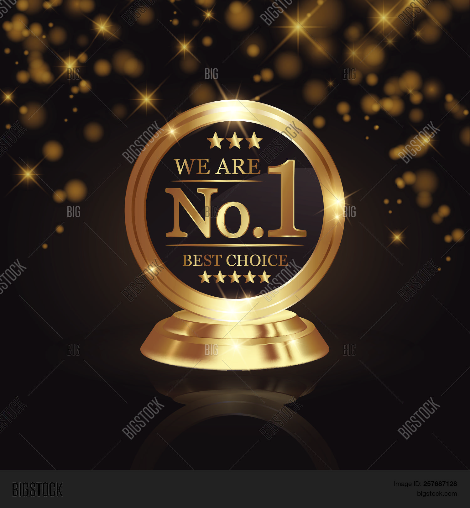 We Number 1 Golden Vector & Photo (Free Trial) | Bigstock