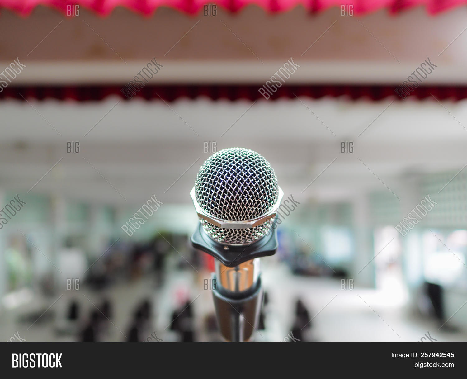 Microphone On Stage Image & Photo (Free Trial) | Bigstock