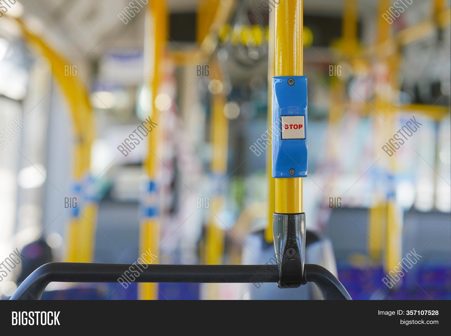 Yellow Stop Button Bus Image & Photo (Free Trial) | Bigstock