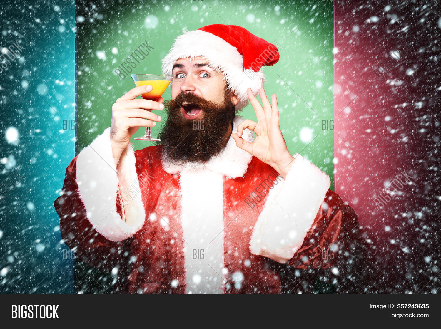 Handsome Bearded Santa Image & Photo (Free Trial) | Bigstock