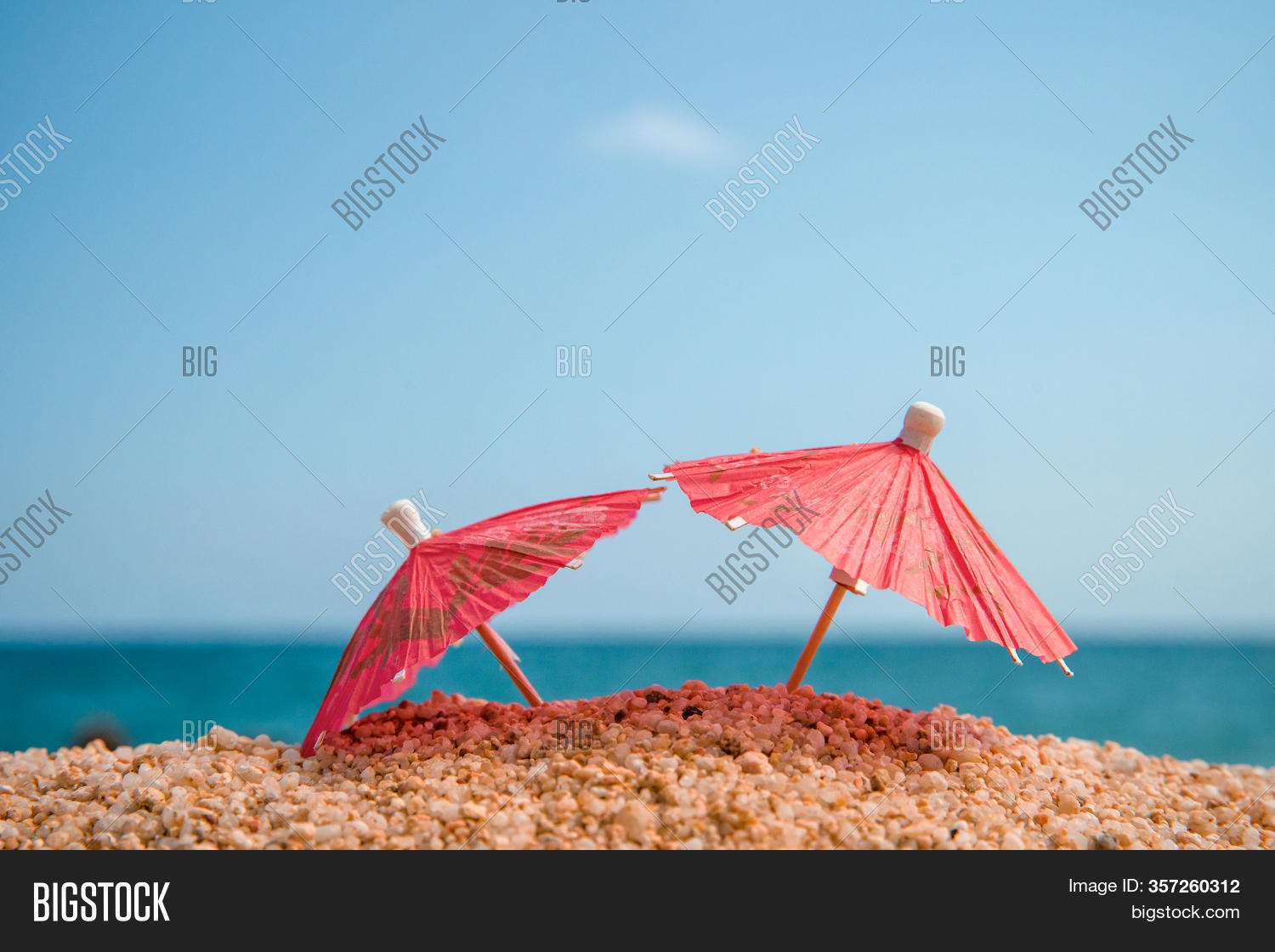 Tiny Red Umbrellas By Image & Photo (Free Trial) | Bigstock