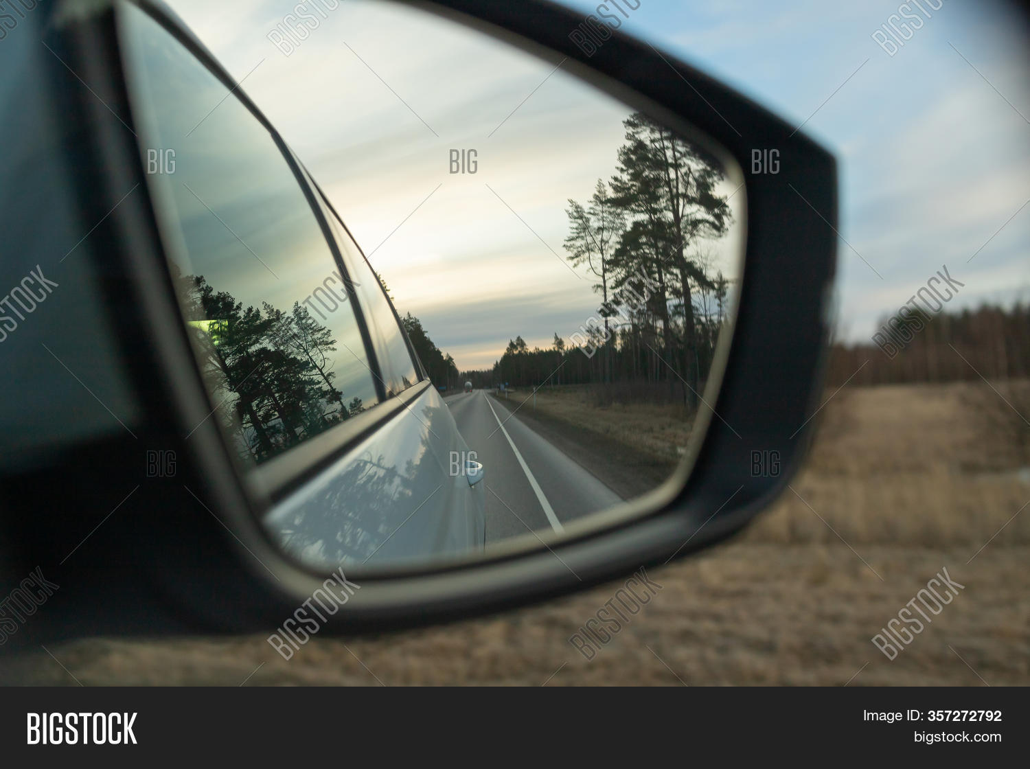Car Mirror Reflection Photography