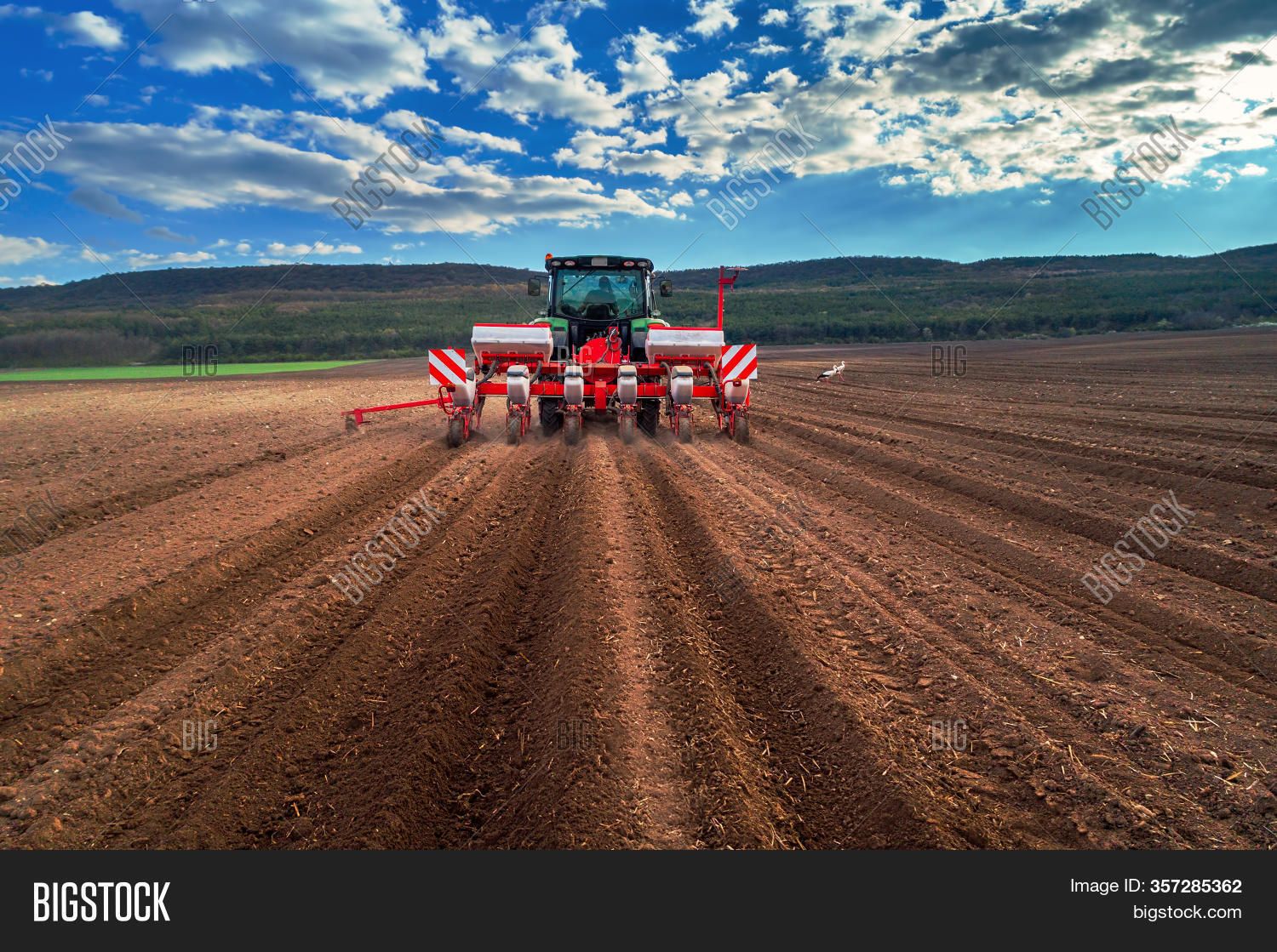 Farmer Tractor Seeding Image & Photo (Free Trial) | Bigstock