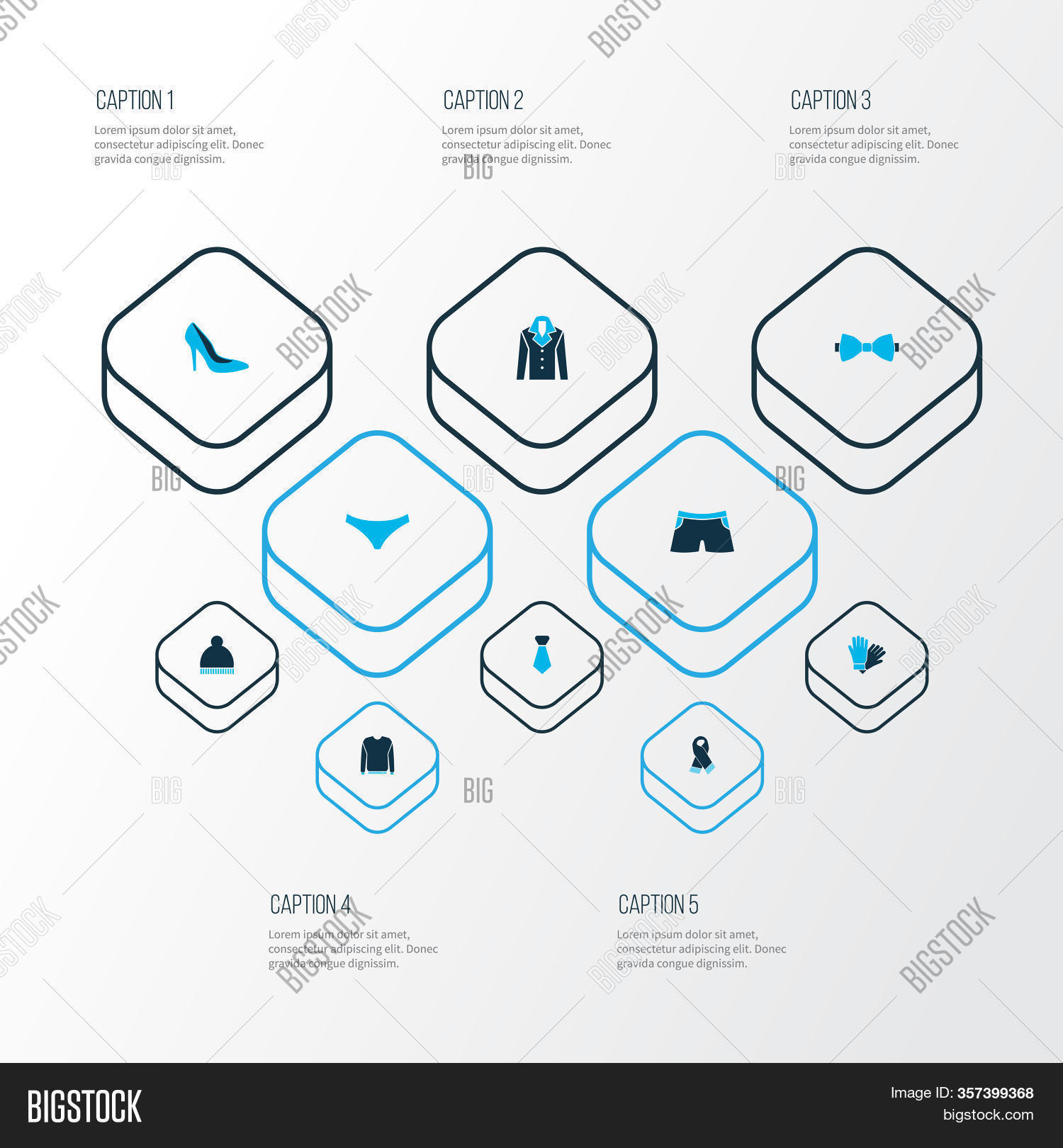 Garment Icons Colored Image & Photo (Free Trial) | Bigstock