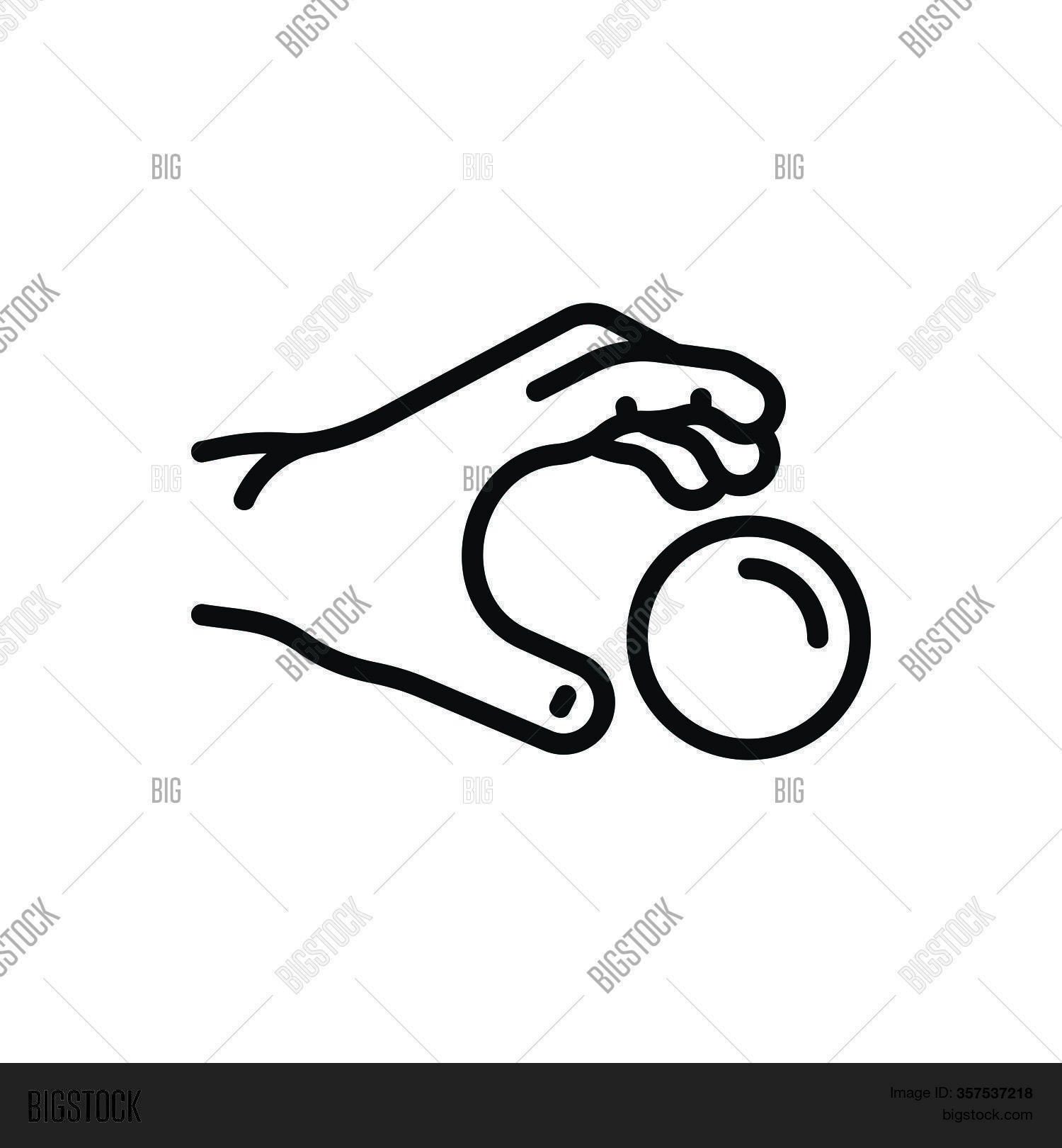 Black Line Icon Grab Vector & Photo (Free Trial) | Bigstock