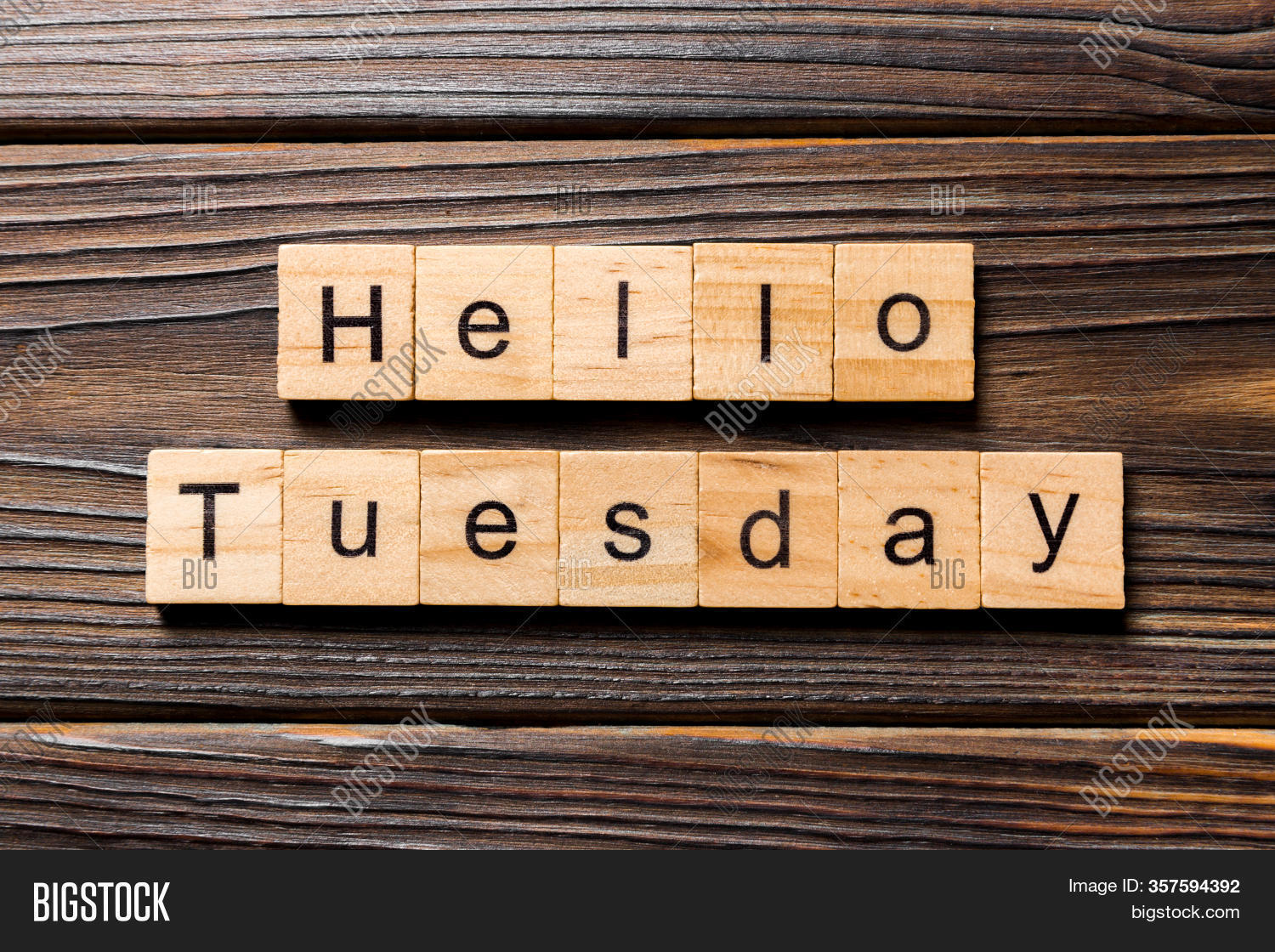 Hello Tuesday Word Image & Photo (Free Trial) | Bigstock