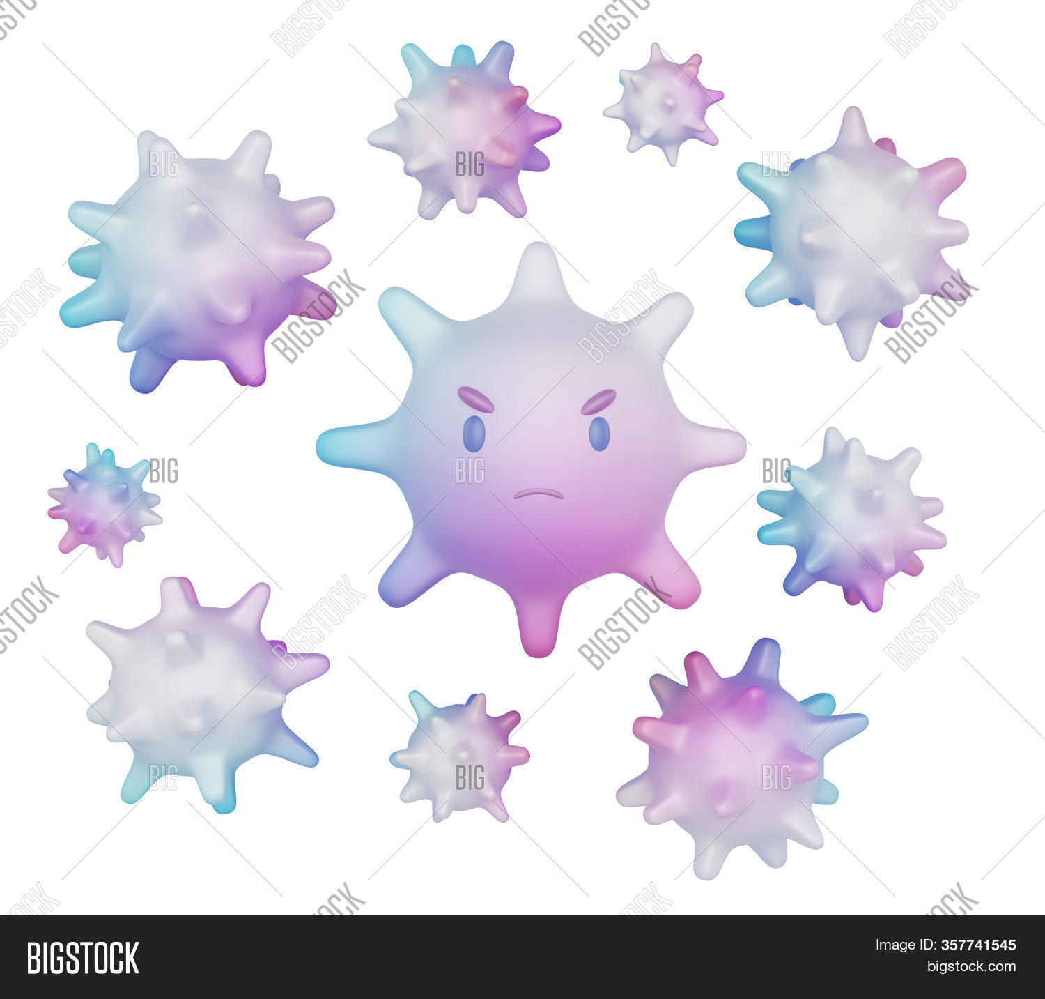 Angry Virus Face Icon Image & Photo (Free Trial) | Bigstock