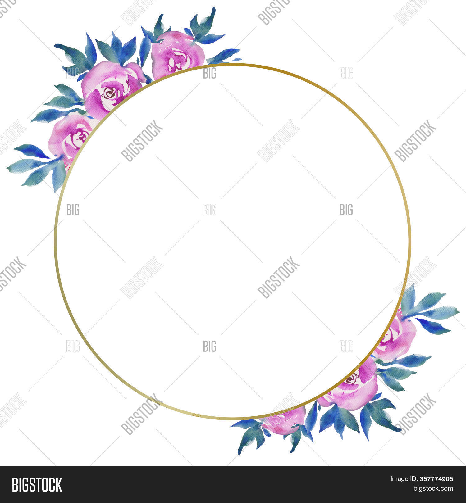Golden Round Frame Image & Photo (Free Trial) | Bigstock