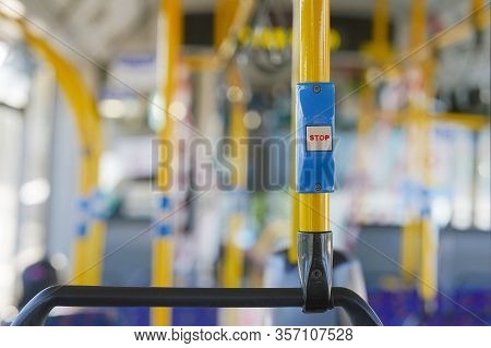 Yellow Stop Button Bus Image & Photo (Free Trial) | Bigstock