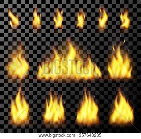 Red Realistic Fire Vector & Photo (Free Trial) | Bigstock