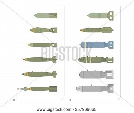 Set Aerial Bombs Vector & Photo (Free Trial) | Bigstock