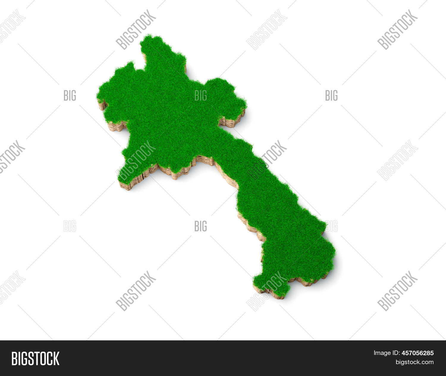 Laos Map Soil Land Image & Photo (Free Trial) | Bigstock